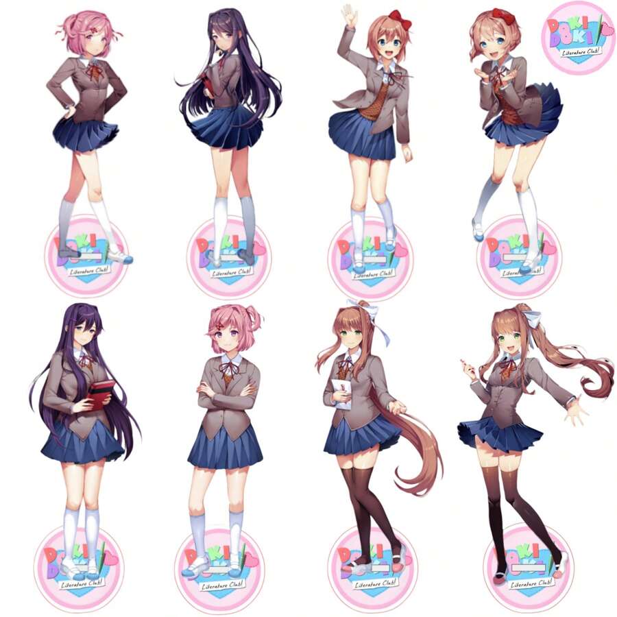 Doki Doki Literature Club! Acrylic Desk Decor, Cute Anime Character ...
