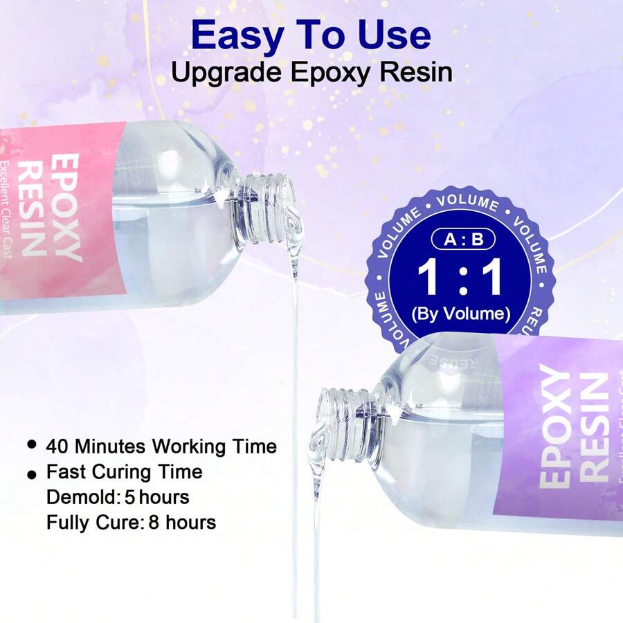 AB Epoxy Resin - High Transparency - Self-Degassing - 120ml/3.38oz ...