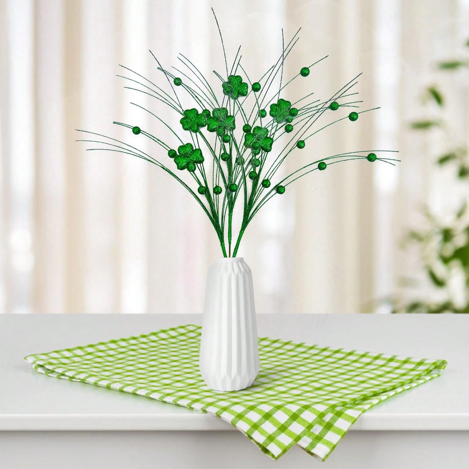 Tige de trèfle artificielle, fleur de trèfle en plastique, sélection ...