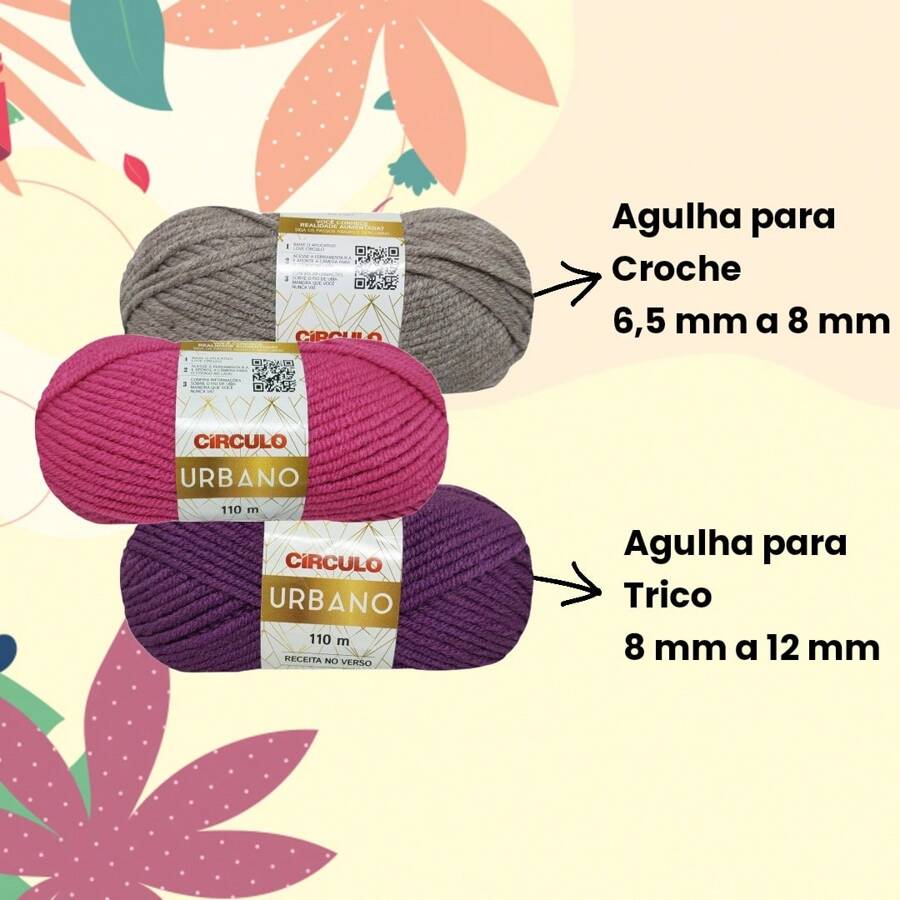 Lã Urbano Círculo 100g - Kit com 5 Unidades na Cor 3334 Tulipa | SHEIN ...