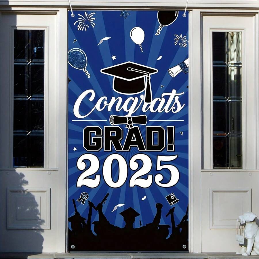 Graduation Decorations Class Of 2025 Congrats Grad Banner Blue ...