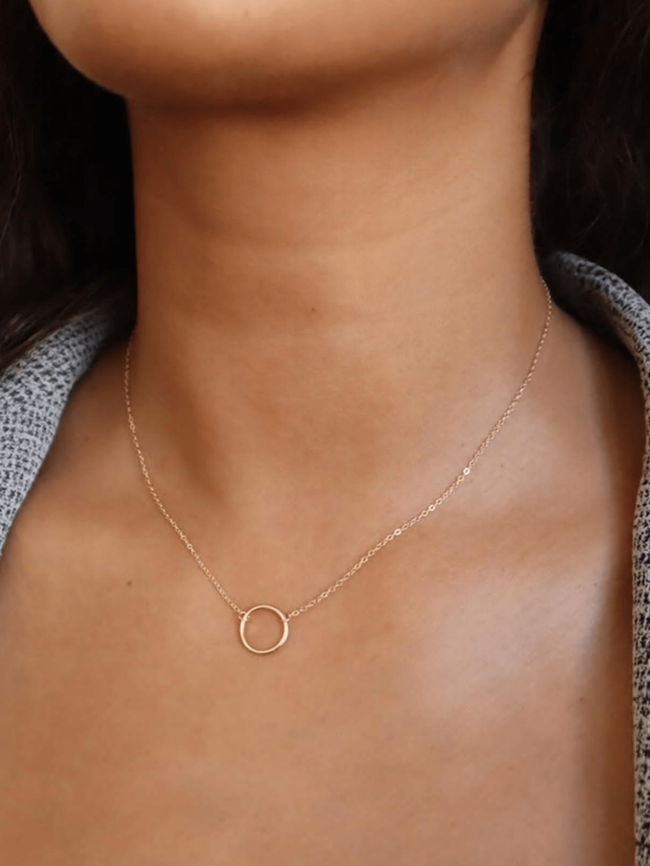 1pc Minimalist Paperclip Necklace, Simple Stainless Steel Non-Fading ...