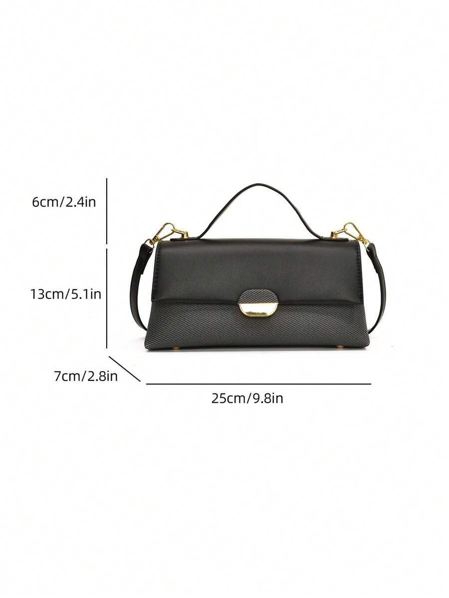 2025 Fashion Contrast Color One Shoulder Diagonal Crossbody Handbag ...