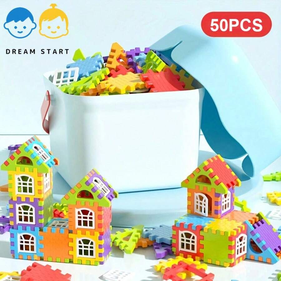 DREAM START Big Size Creative Square Block House Assembly Building ...