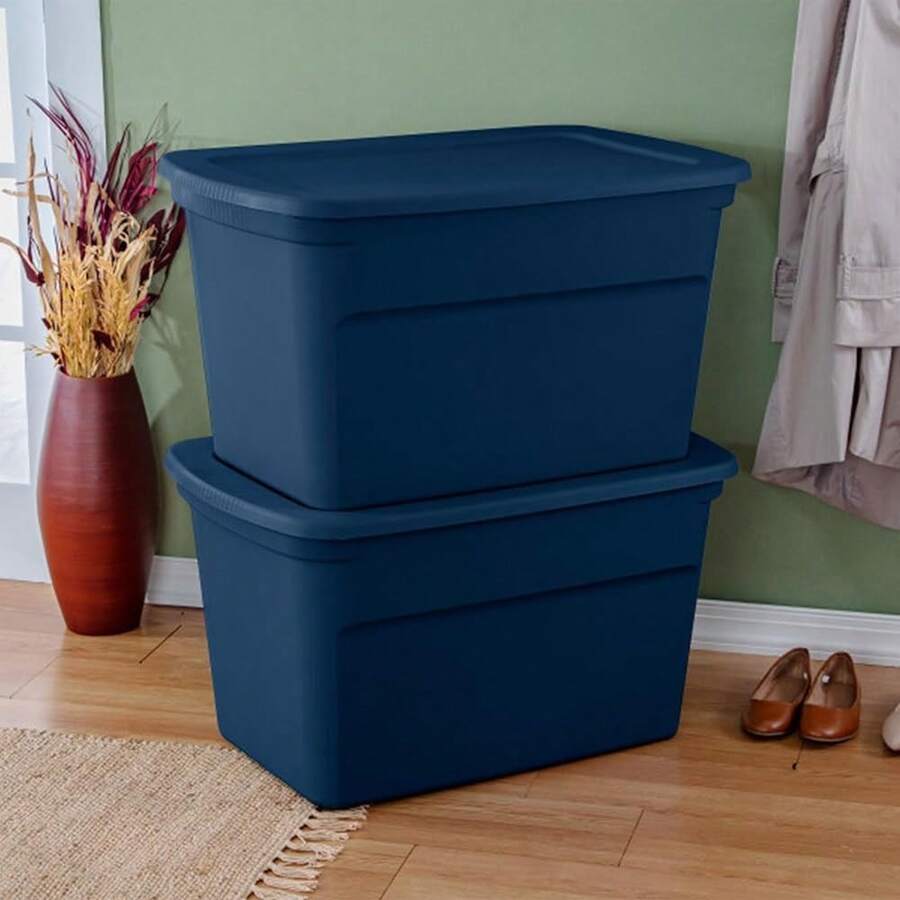 2025 New Sterilite 24-Pack Storage Bins Lids, Plastic Closet Containers ...