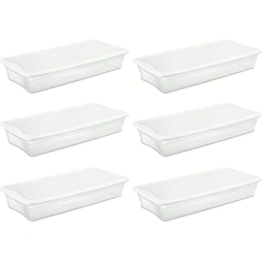 2025 New Sterilite 24-Pack Storage Box, Stackable Clear Plastic Bins ...