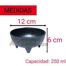 CLASSIC PLASTIC MOLCAJETE SAUCE BOAT MULTIPURPOSE GUACAMOLE BLACK COLOR ...