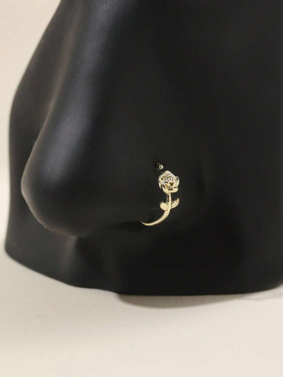 Women's Cubic Zirconia Fake Nose Ring Copper Round Cartilage Ear Nose ...