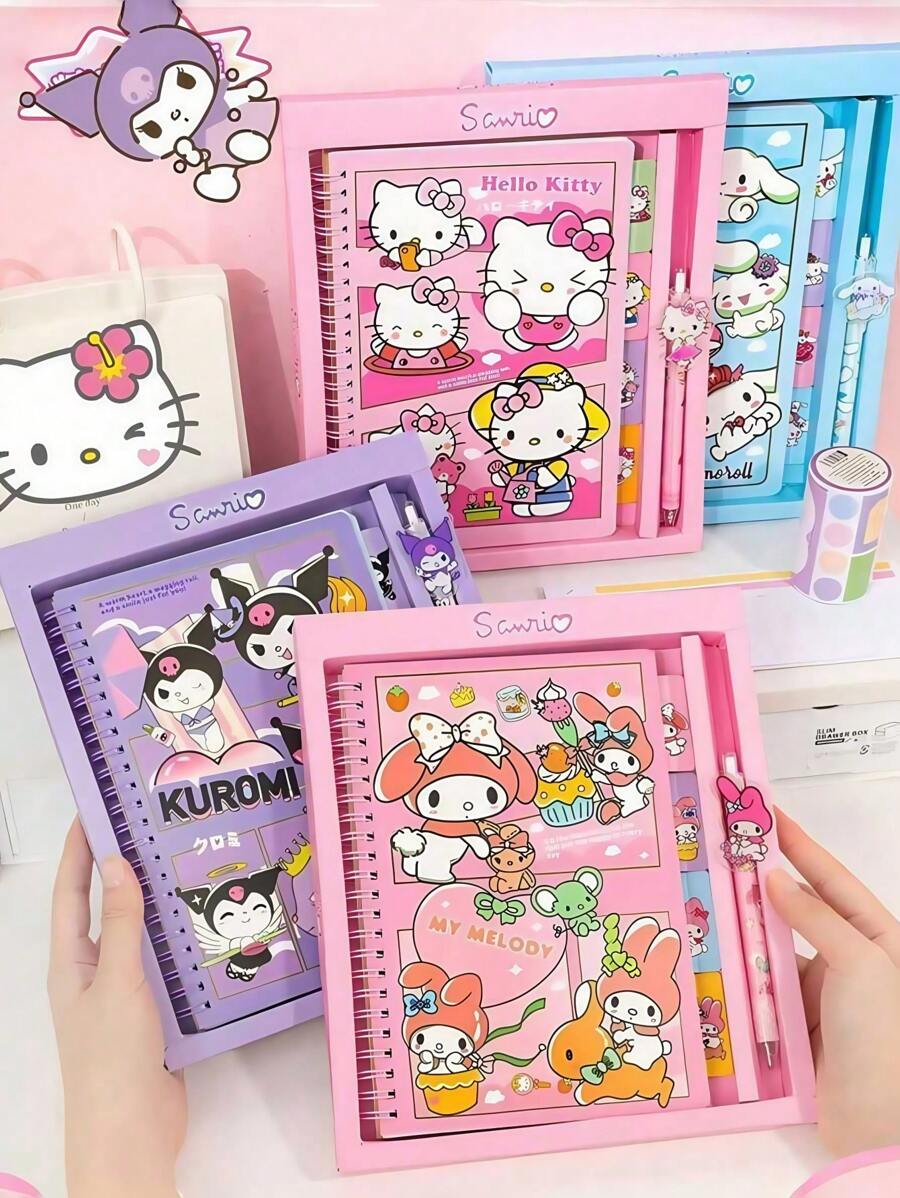 Sanrio 1pc High-Quality Sanrio B5 Spiral Notebook, Student Favorite ...
