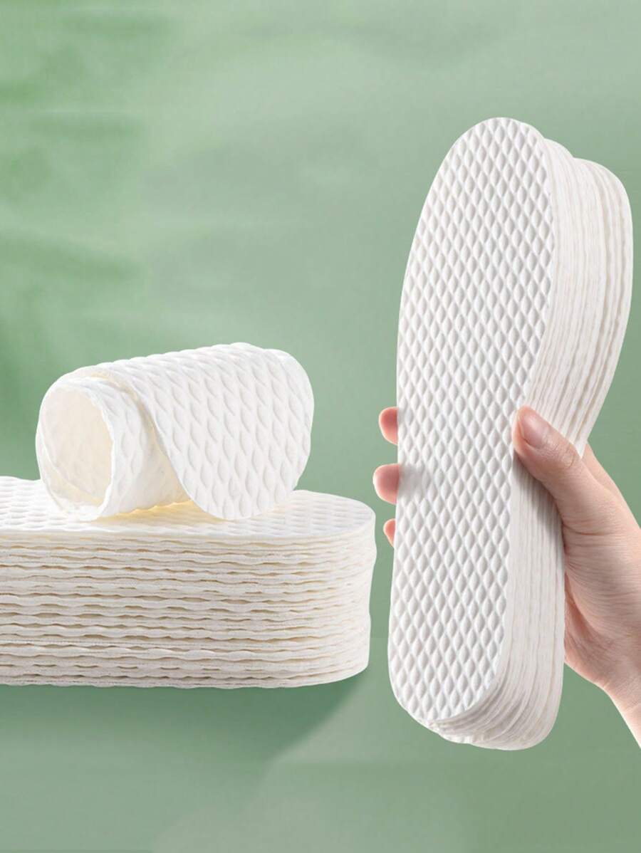 1/10/20 Pcs Disposable Pulp Shoe Insoles, Breathable Thin Moisture ...