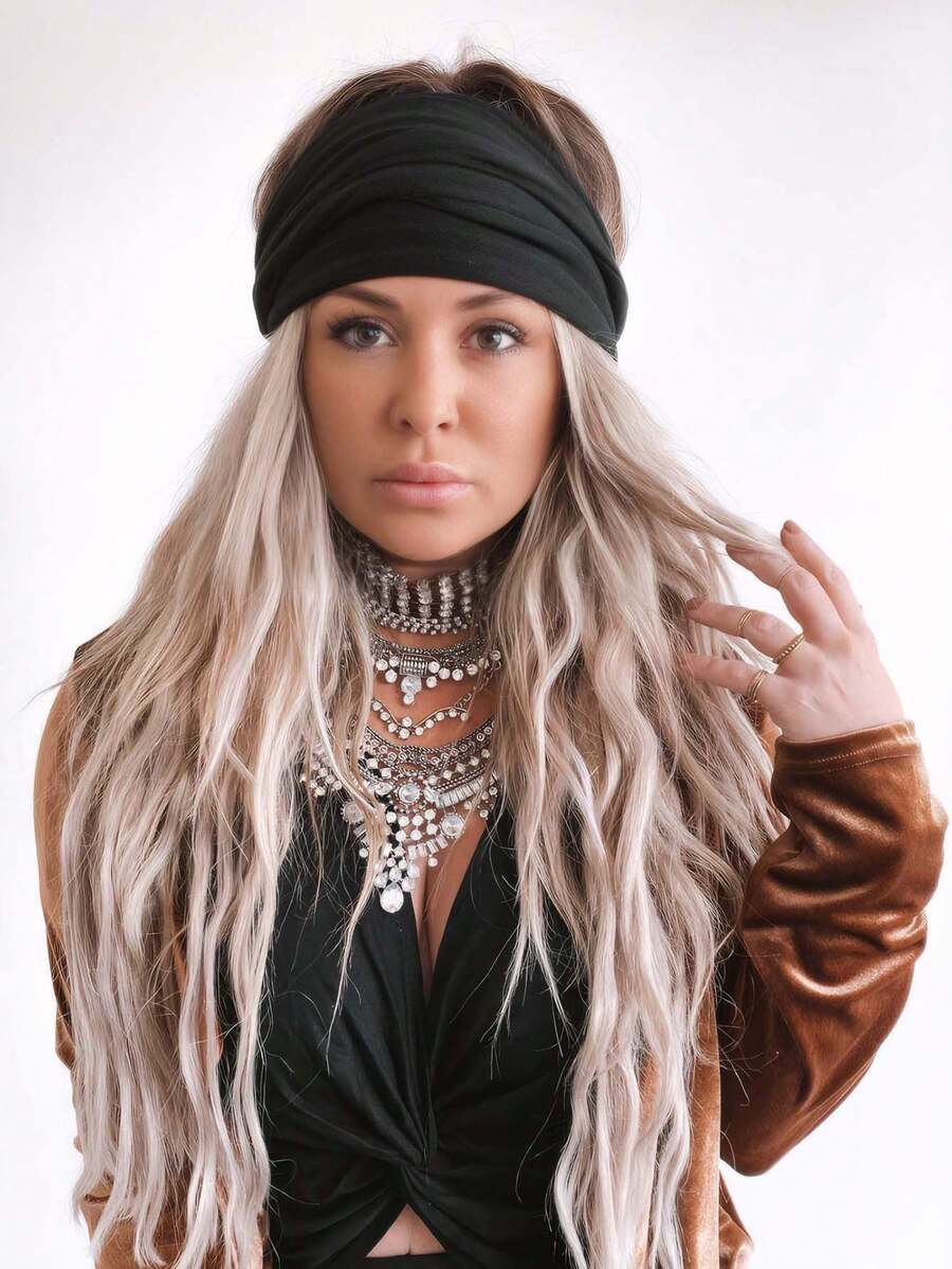 Headbands For Women African Boho Wide Hairband Headband Knotted Head ...