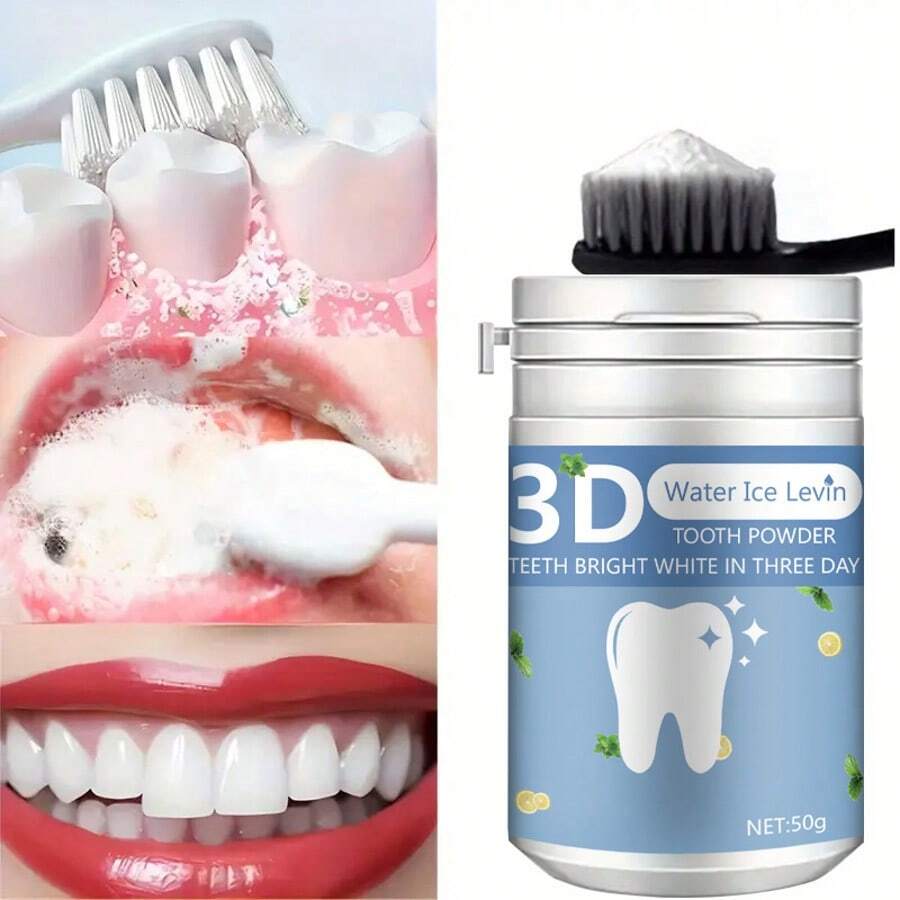 Water ice levin 50g Polvo blanqueador de dientes con menta, fórmula ...