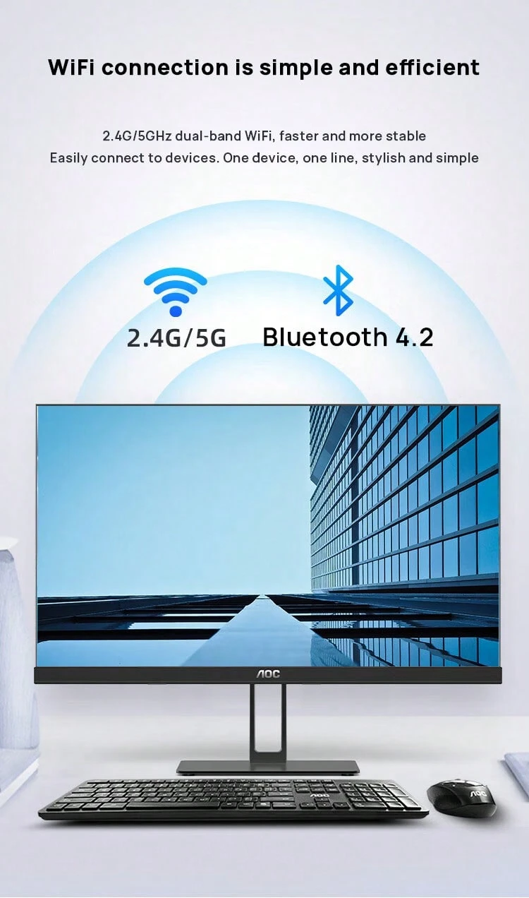 AOC Computadora de escritorio todo en uno de 23.8", comercial y de ...