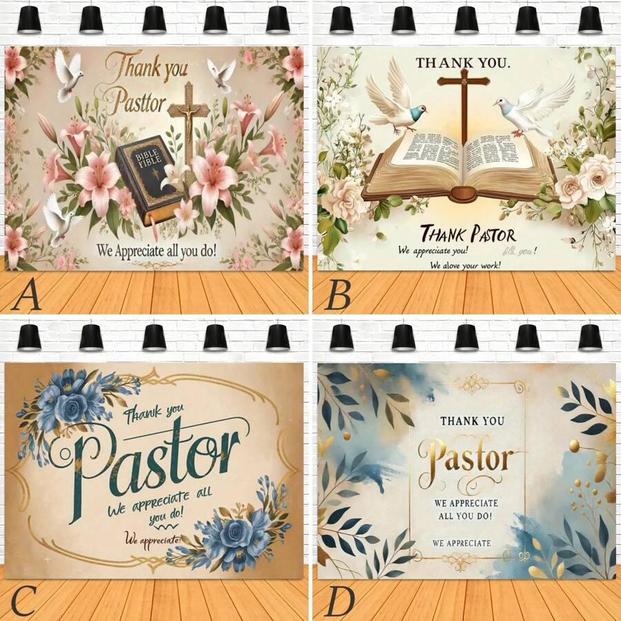 Pastor Appreciation Background Floral We Thank You For Everything ...