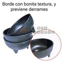 CLASSIC PLASTIC MOLCAJETE SAUCE BOAT MULTIPURPOSE GUACAMOLE BLACK COLOR ...