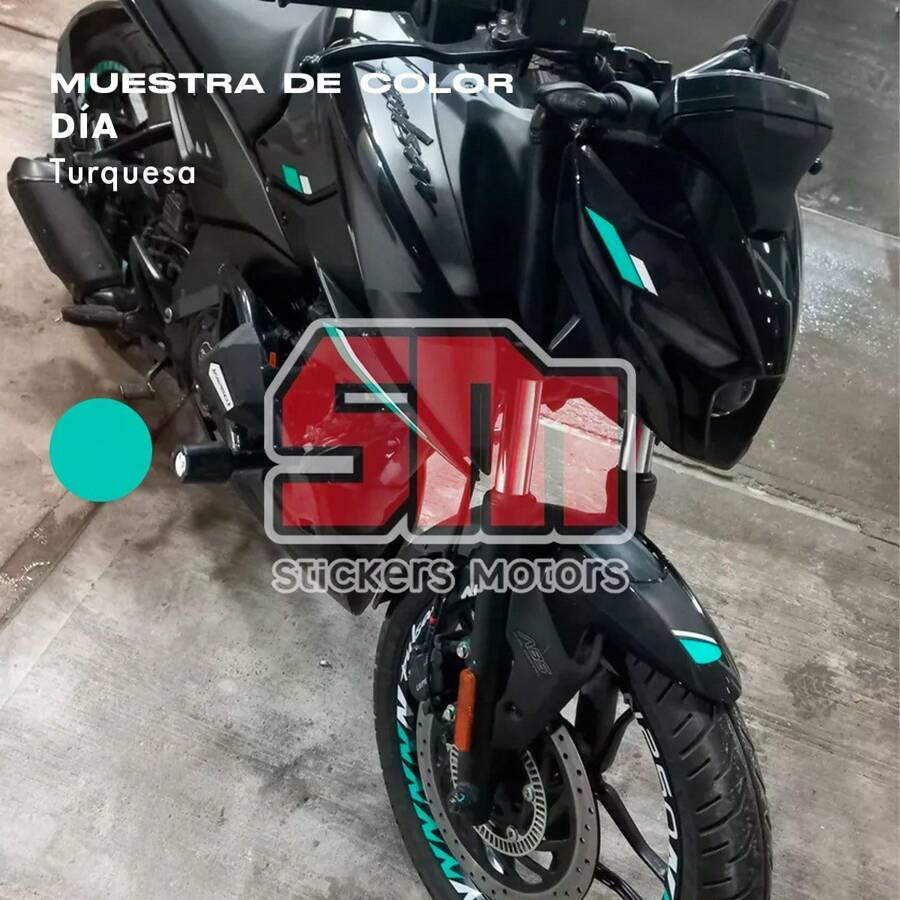 Kit Stickers Pulsar NS 200, Kit Stickers reflejante para tapas y rines ...