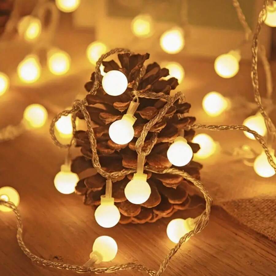 1pc Ball String Lights, Battery Powered Indoor Fairy Lights, Indoor ...