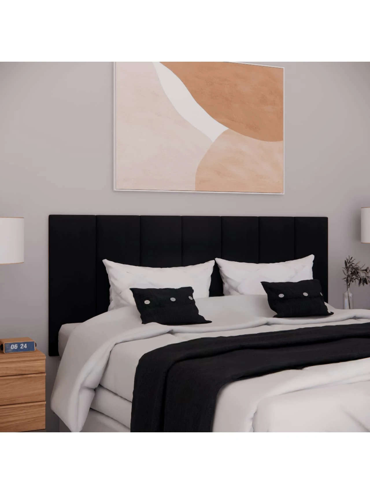 Modular Rectangular Headboard 45x20 Double Bed Complete Box Kit 7 ...