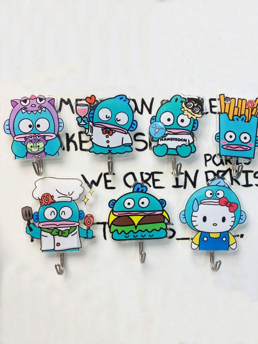 Sanrio [Sanrio Licensed]Cute Sanrio Hangyodon Adhesive Wall Hooks ...