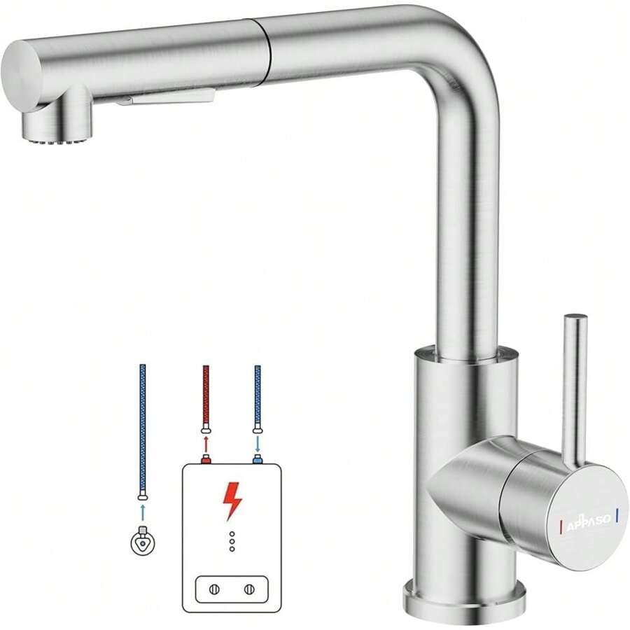 2025-New ASO Low Pressure Kitchen Tap With Shower Extendable For The ...