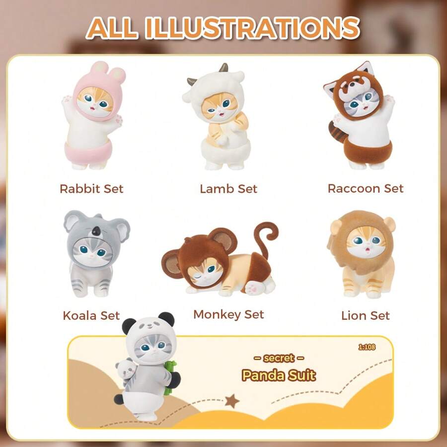 Miniso MINISO Cat For Sandy Series Furry Party Blind Box Figurines ...