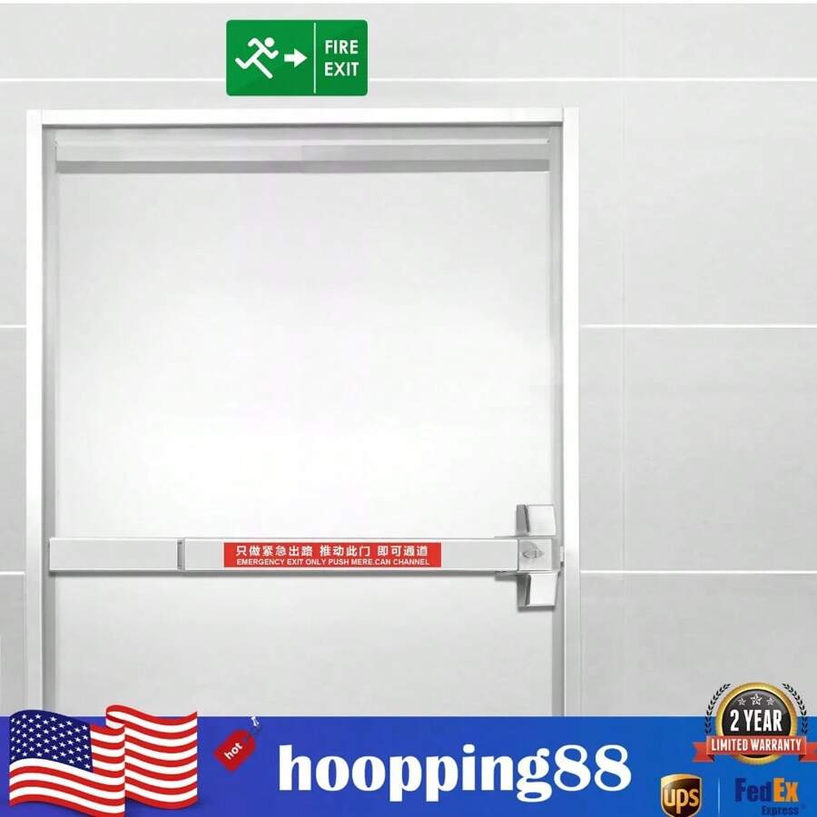 Commercial Door Push Bar Exit Panic Device - Emergency Hardware Lock ...