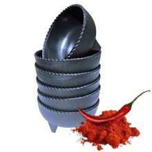 CLASSIC PLASTIC MOLCAJETE SAUCE BOAT MULTIPURPOSE GUACAMOLE BLACK COLOR ...