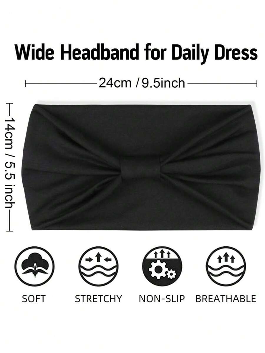 Headbands For Women African Boho Wide Hairband Headband Knotted Head ...