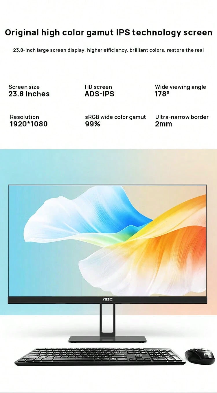 AOC Computadora de escritorio todo en uno de 23.8", comercial y de ...