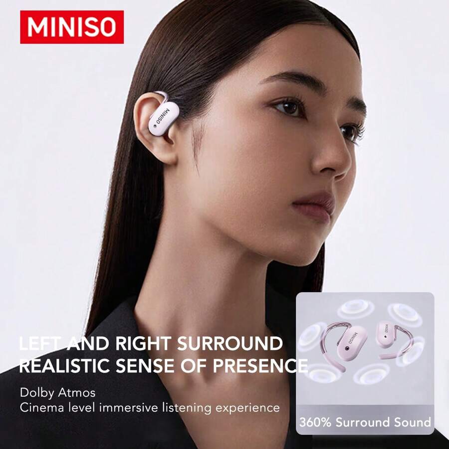 Miniso MINISO X68 Open Ear True Wireless Headphones Wireless 5.4, Long ...