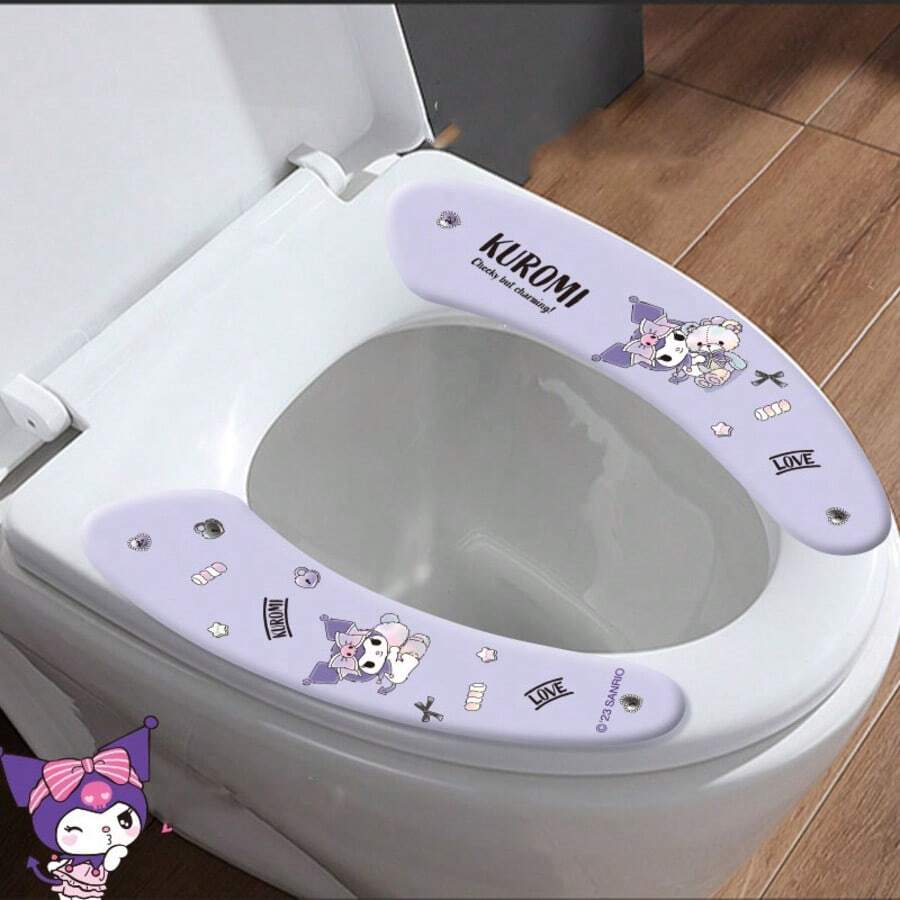 Sanrio 1pc Spring Sanrio Genuine Kuromi Toilet Mat, Cute Cinnamon Dog ...
