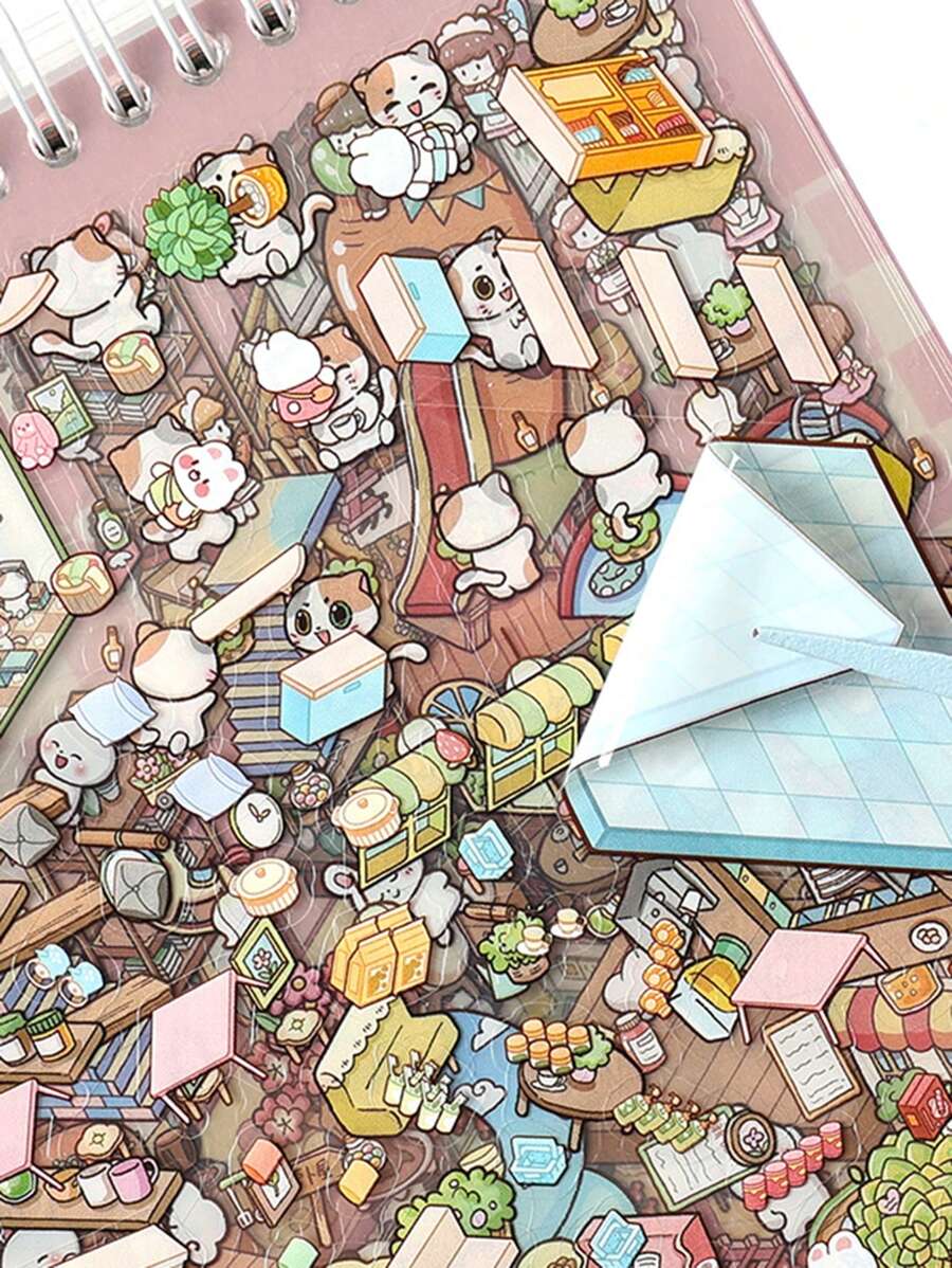 40Pcs 3D Simulation Life Series Sticker Book, Multifunction Decorative ...