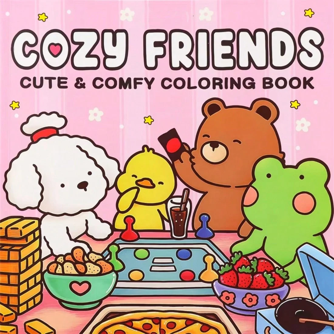 Coloring Book For Adults And Teens Featuring Super Cute Animal ...