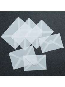 100pcs/Set Blank Translucent Envelope For Invitations Postcards ...