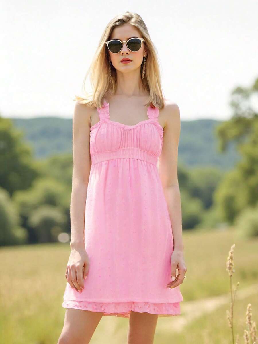 Women's Babydoll Mini Dress Floral Embroidery Summer Sleeveless Loose A ...