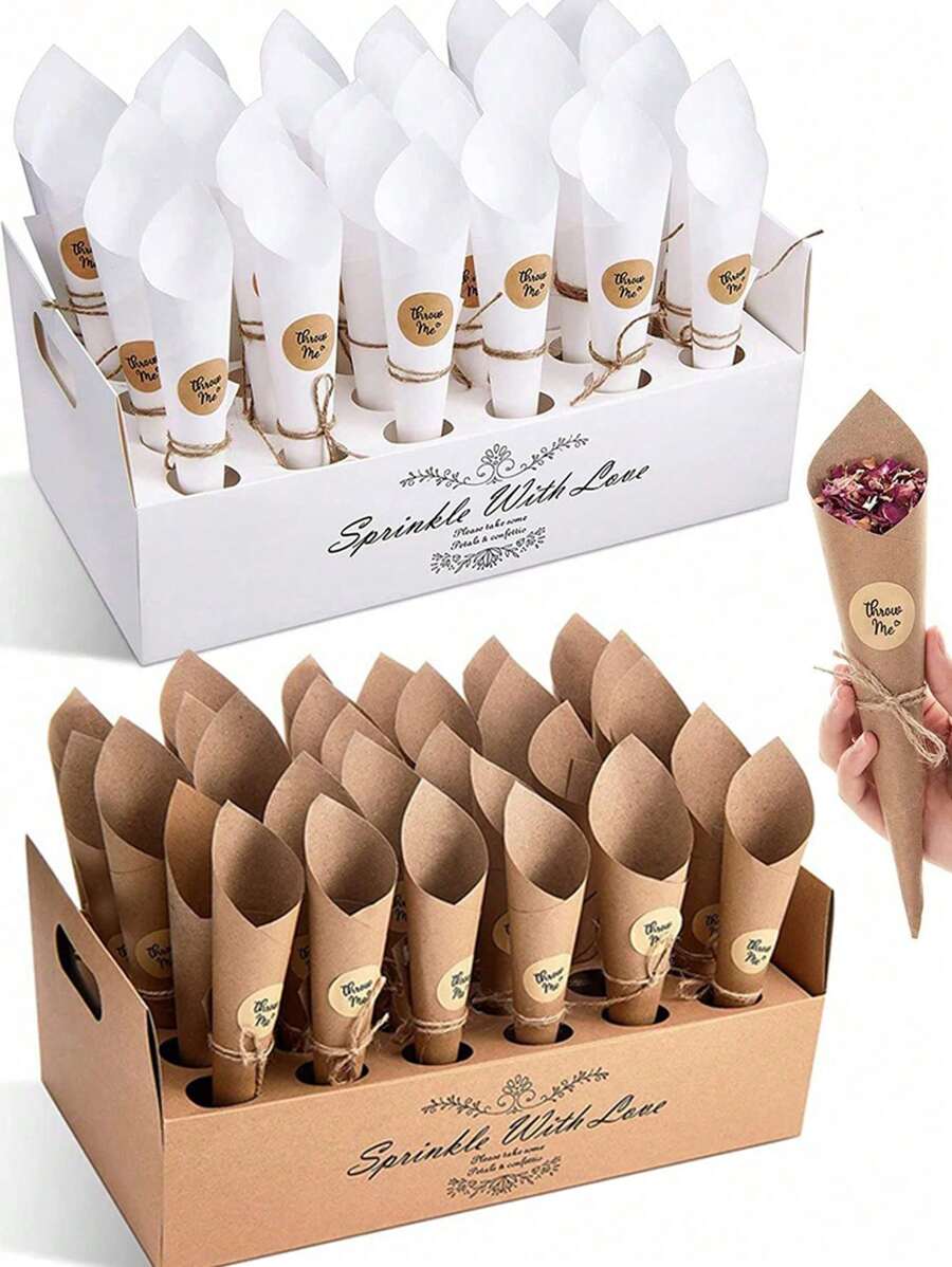 Coni colorati per coriandoli per matrimoni ed eventi, forniture per ...