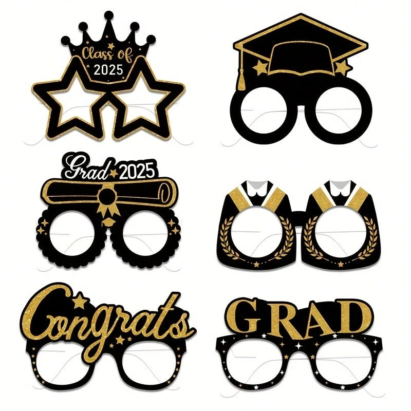 2025 Graduation Prom Mask Photo Booth Props Class Of 2025 Grad ...