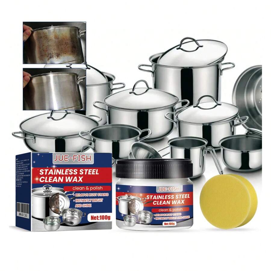 Stainless Steel Cleaning Cream, Kitchen Utensils, Pots And Pans ...