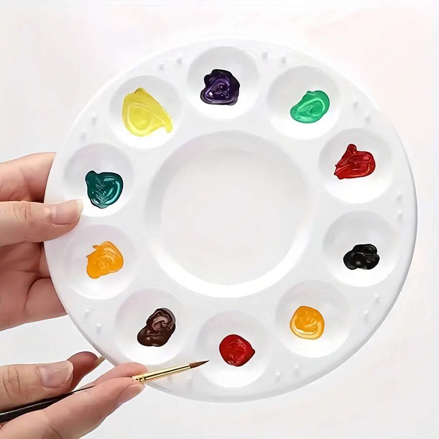 1pc/2pcs High Quality 10 Hole Color Palette 16cm Circular Color Palette ...