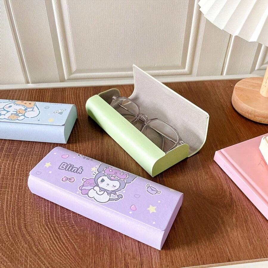 Sanrio 1pc Sanliou Cute Cartoon Glasses Case - Compact PU Leather ...