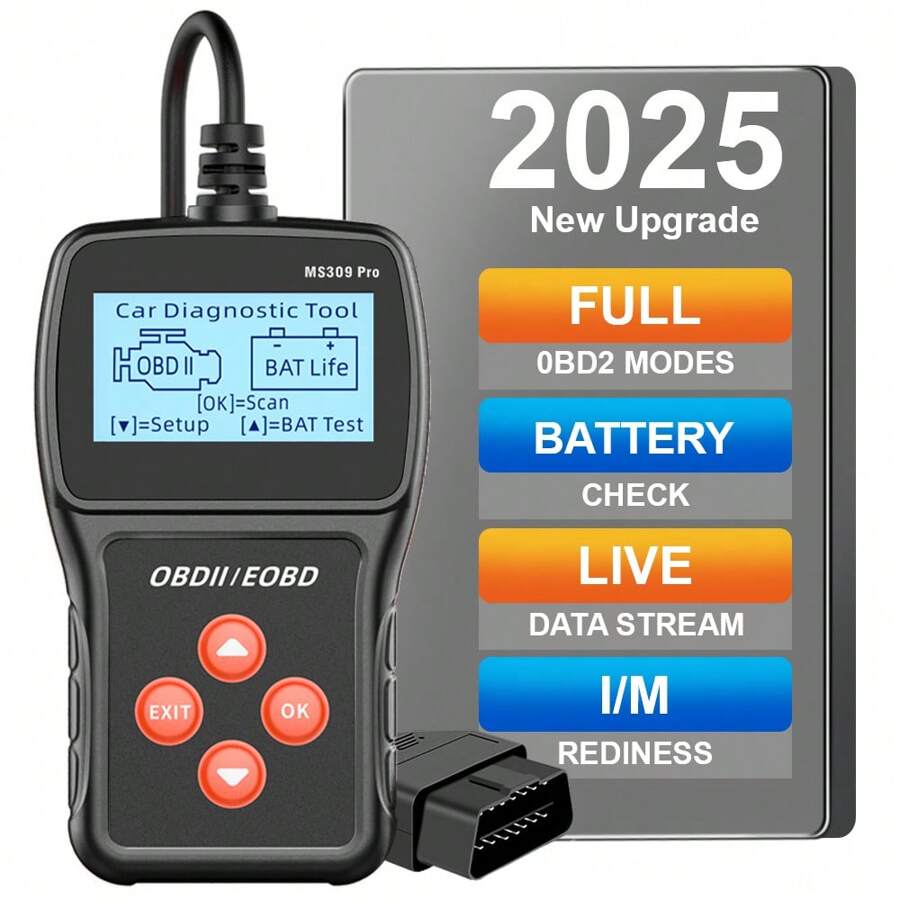 Ferramenta de diagnóstico de carro OBD2 Scanner MS309PRO Live Data Code Reader Check Engine ...