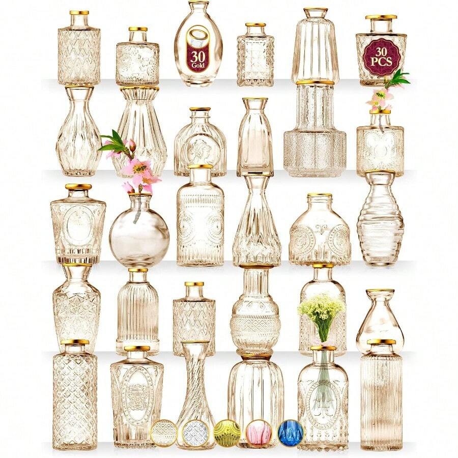 Premium Champagne Heirloom Hills Bud Vases For Home R Crystal Clear ...