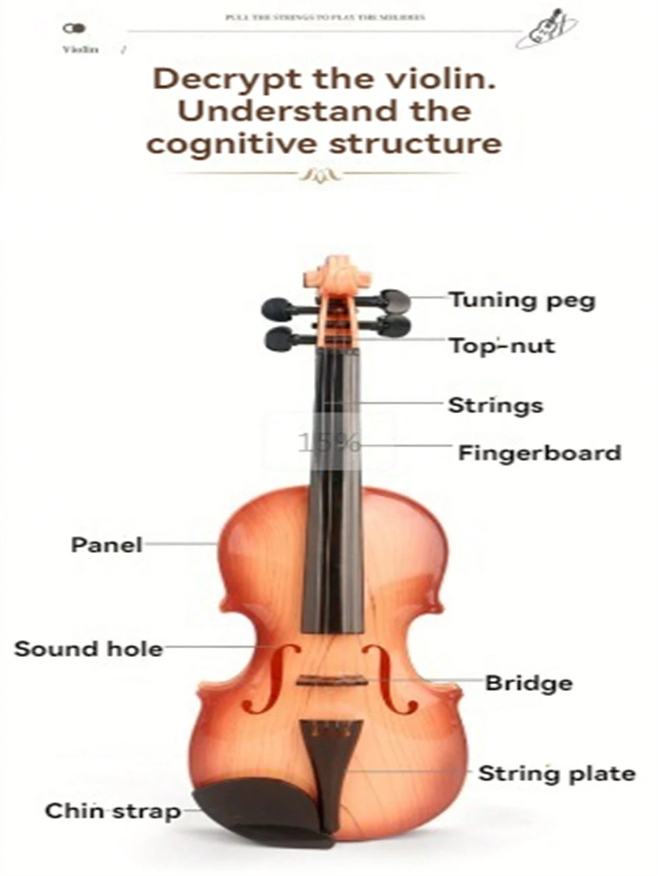Electric Violin With Adjustable Strings For Kids, Educational Musical ...
