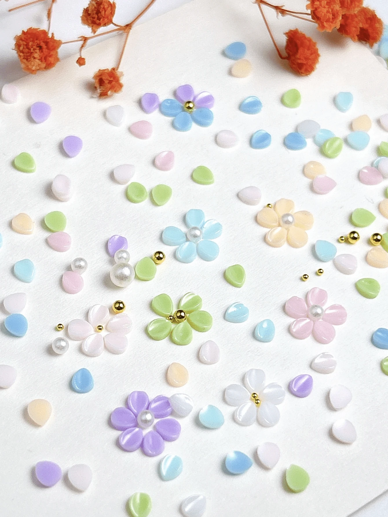30PCS Spring Petal Nail Accessories Material Package 2025 New Color ...