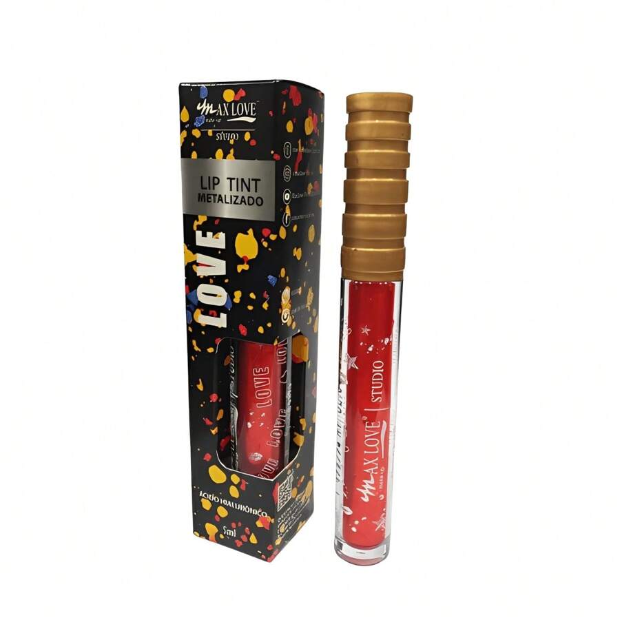 Lip Tint Metalizado Max Love Cor e Brilho Duradouros | SHEIN Brasil