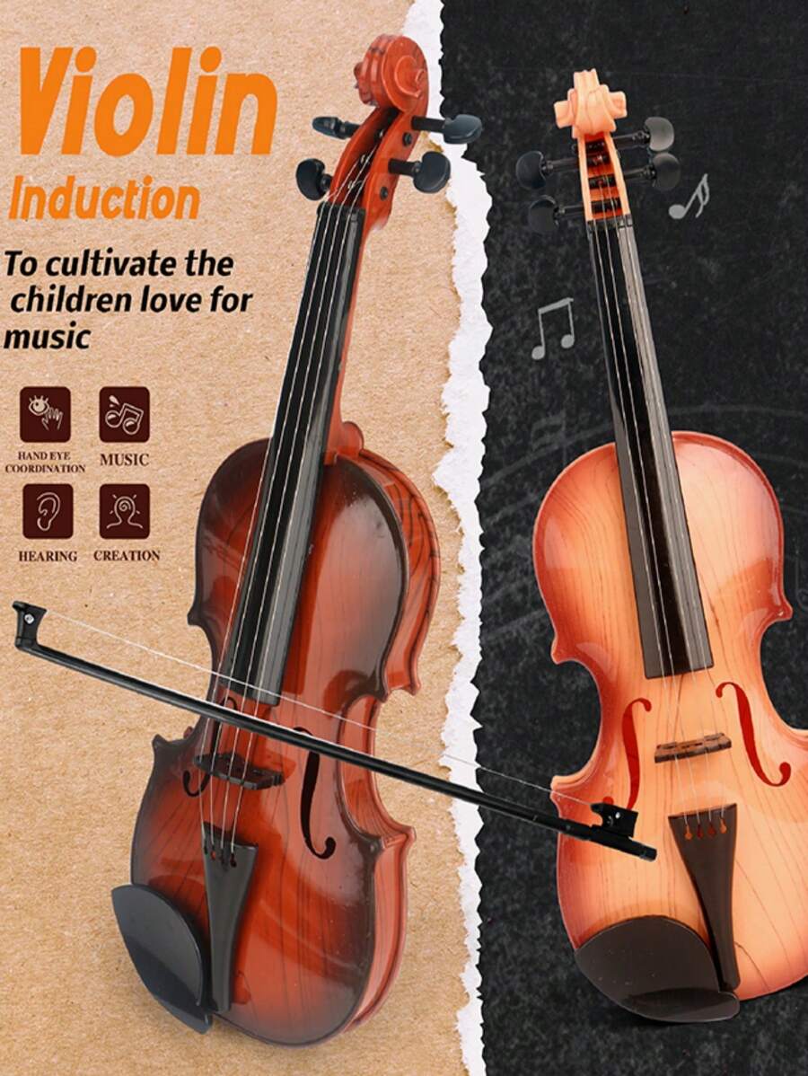 3-12 Years Old Kids Electric Mini Violin, Real-Like Electric Sensory ...