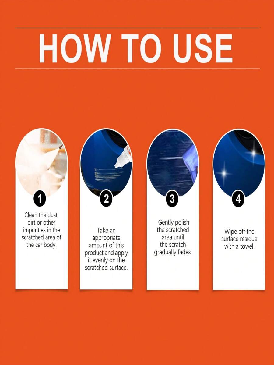 rayhong 1/2pcs Car Scratch Remover Kit, Car Paint Scratch Cleaner And ...