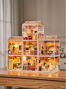 DIY Miniature Doll House Kit, Build Makeup Diorama House Building Set ...