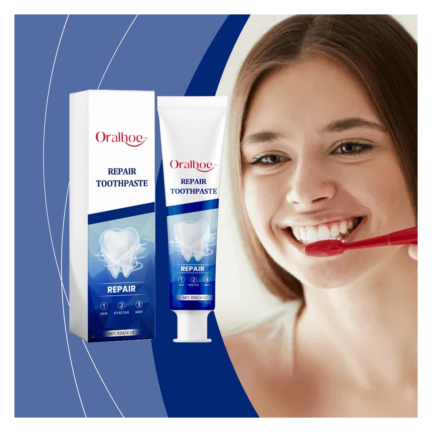 Cleaning Toothpaste Gently Cleans Odors And Dirt Care For Teeth Daily ...