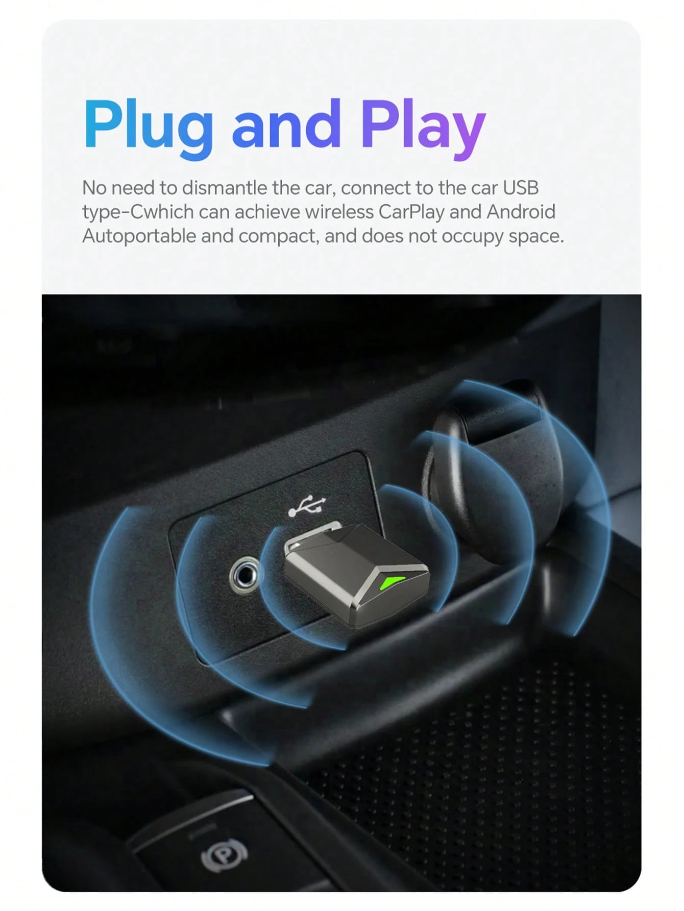 Adattatore XUDA 2025 NEW Mini da cablato a senza fili 2 in 1, CarPlay ...